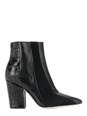 SERGIO ROSSI Crocodile Effect Leather Boots