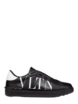 Valentino Garavani Open Vltn-print Sneakers - Black