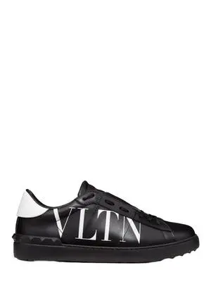 Valentino Garavani Open Vltn-print Sneakers - Black