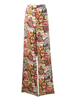 Dsquared2 Printed Palazzo Pants - Neutrals