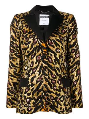 MOSCHINO Moschino Tiger Sequin-Embellished Blazer