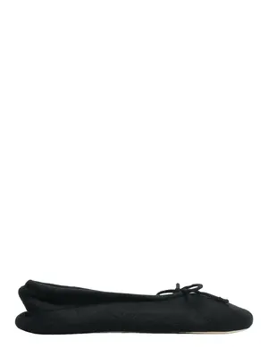 N.peal Bow Tie Slippers - Black