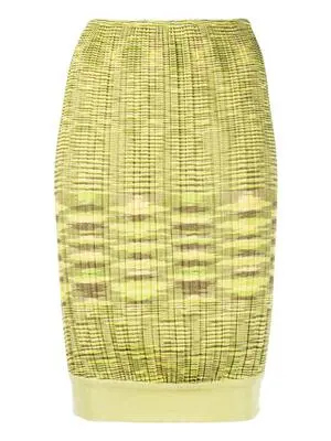 Missoni Ribbed Knit Skirt - Green