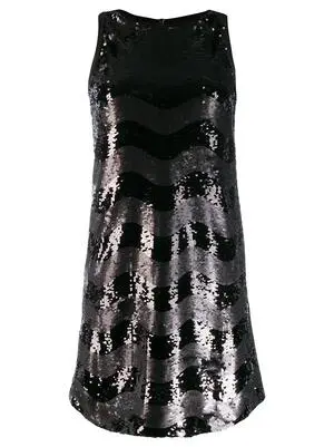 Emporio Armani Abito Sleeveless Embellished Dress - Black