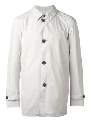 Herno Classic Buttoned Coat - Neutrals