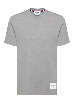 Thom Browne 4-bar Stripe Cotton T-shirt - Grey