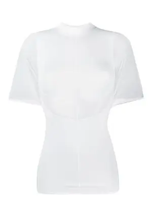 COURREGES Courrèges Funnel-neck Fitted T-shirt