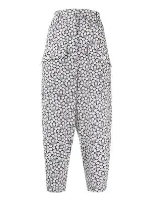 Stella McCartney Orange Print Cropped Trousers - Blue