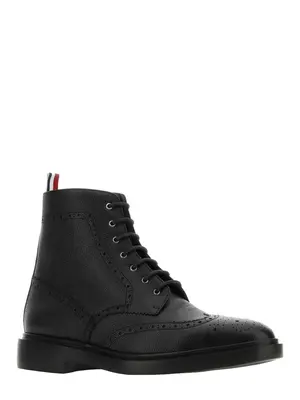 Thom Browne Wingtip Brogue Boots - Black