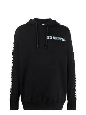 VERSACE Slogan Drawstring Hoodie