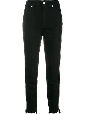Alexander McQueen Military-inspired Cropped Jeans - Black