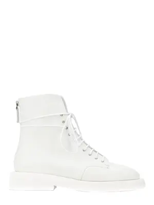 Marsèll Gommello Leather Combat Boots - White