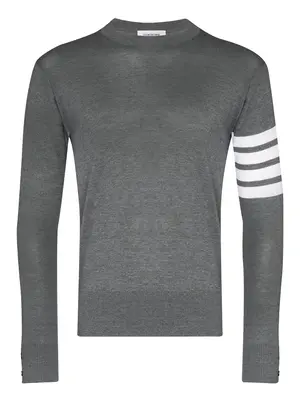 Thom Browne Thom Browne 4-Bar Merino Pullover Grey