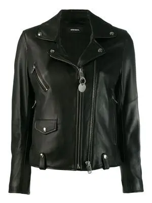 DIESEL® Diesel L-LYFA Biker Jacket - Black Leather
