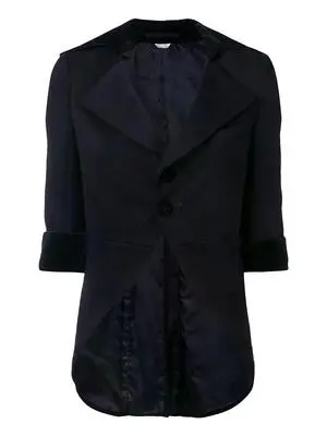 Comme Des Garçons Wide Lapel Tail Jacket - Blue