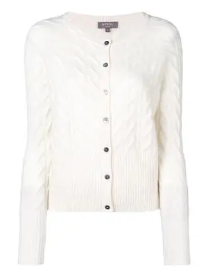N.peal Cable Knit Cardigan - Neutrals