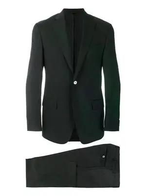 DELL'OGLIO Slim Tailored Suit - Black