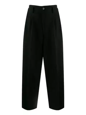 Comme Des Garçons 1980s Straight Cropped Trousers - Black