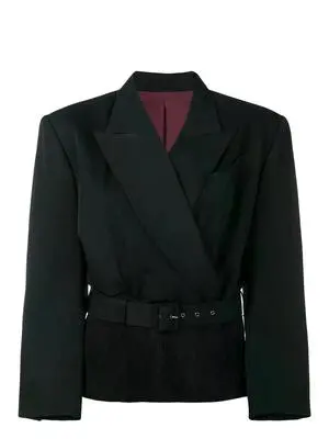 JEAN PAUL GAULTIER Ribbed Waist Blazer - Black