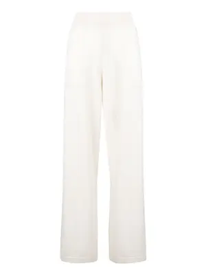 BARRIE Flared Knitted Trousers - White