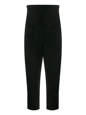 Comme Des Garçons 1989 High-rise Cropped Trousers - Black