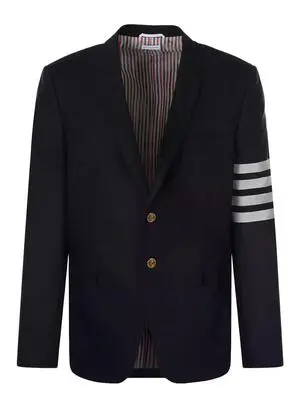 Thom Browne 4-bar Wool Blazer - Blue