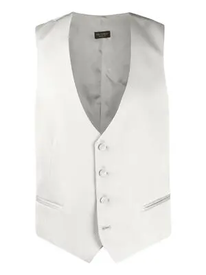 DELL'OGLIO V-neck Waistcoat - Grey