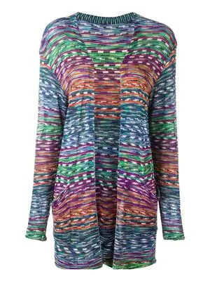 Missoni 2000 Open-front Knitted Cardigan - Blue