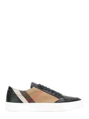 BURBERRY Burberry House Check Leather Sneakers