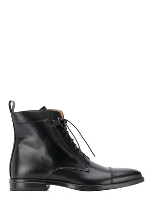 SCAROSSO Dante Leather Boots - Black
