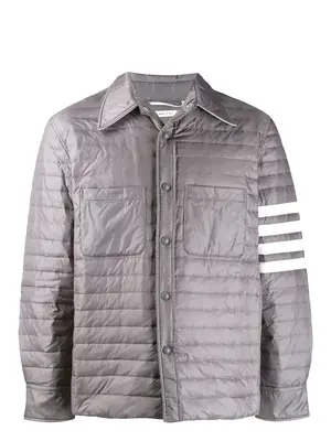 Thom Browne 4-bar Down Fill Shirt Jacket - Grey