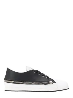 GIUSEPPE ZANOTTI Two-tone Zipped Sneakers - Black