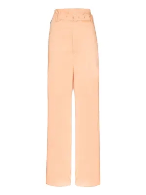 LOW CLASSIC Belted Wide Leg Trousers - Orange
