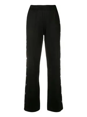 Michael Kors Metallic Button Trousers - Black