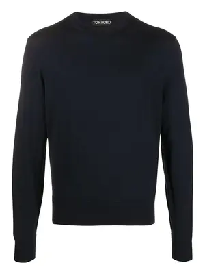 TOM FORD Crew Neck Jumper - Blue