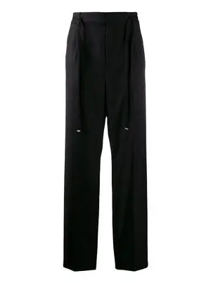 Saint Laurent Belted Tailored Trousers - Black