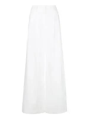 BLANCA VITA Flared High-waist Trousers - White
