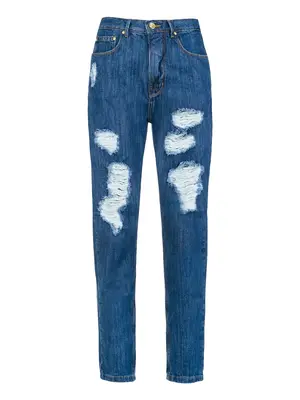 AMAPO High-rise Straight Jeans - Blue