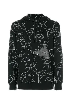 Neil Barrett Siouxsie Printed Hoodie - Black