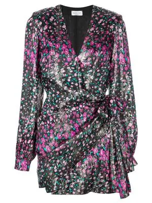 Raquel Diniz Eugina Floral-print Mini Dress - Black