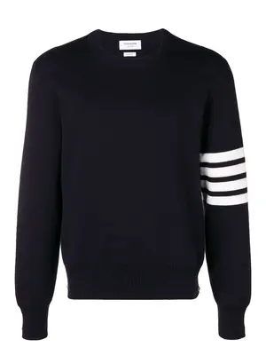 Thom Browne 4-bar Milano Stitch Jumper - Blue