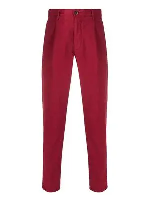 Incotex Pleated Chino Trousers - Red