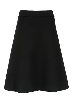 AMIR SLAMA Flared Midi Skirt - Black
