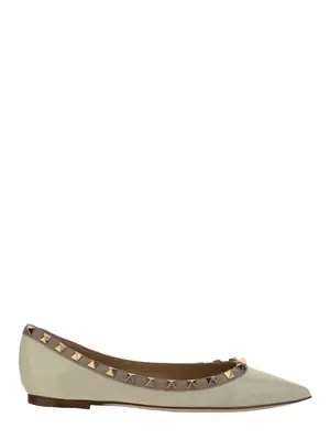 Valentino Garavani Rockstud Ballet Flats - Neutrals