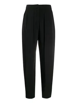 Stella McCartney High-waisted Tapered Trousers - Black