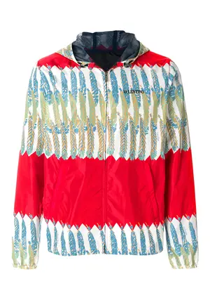 Valentino Garavani Patterned Zip-up Jacket - Red