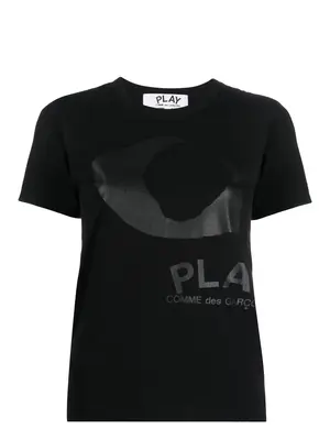 Play Comme Des Garcon Eye Print T-shirt - Black