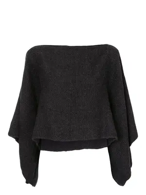 Voz Lineas Cropped Jumper - Black
