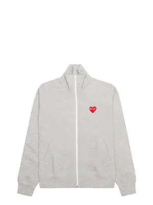 Play Comme Des Garcon Heart Logo-patch Track Jacket - Grey