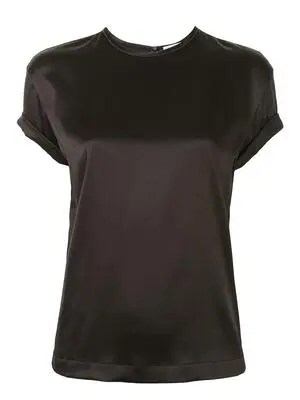 Brunello Cucinelli Round Neck Top - Black